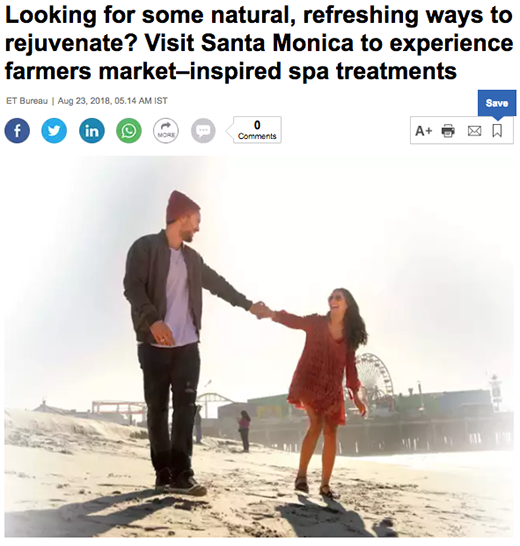 Visit Santa Monica & Experience Farmers Market–Inspired Spa Treatments