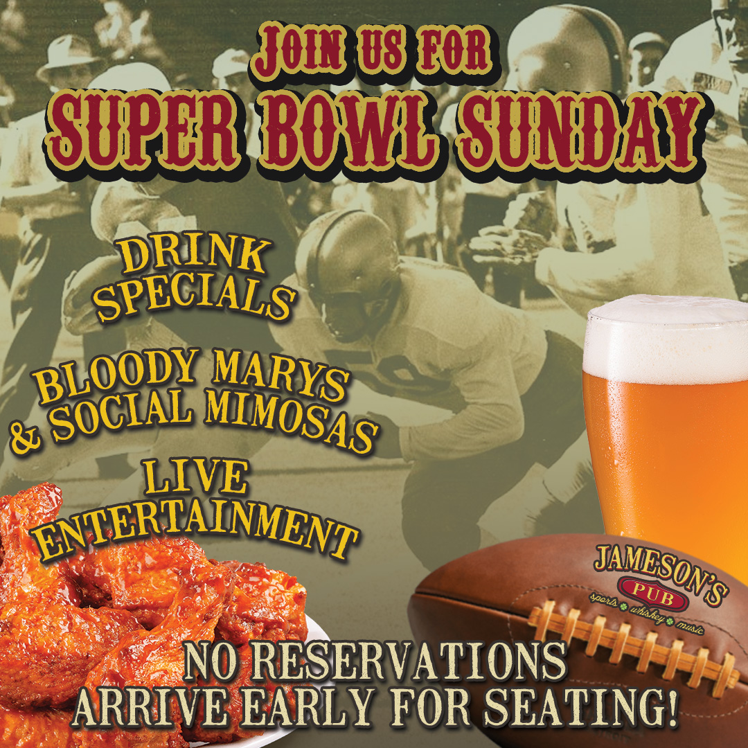 Super Bowl Sunday Watch Party at Jameson's Pub | Visit Santa Monica