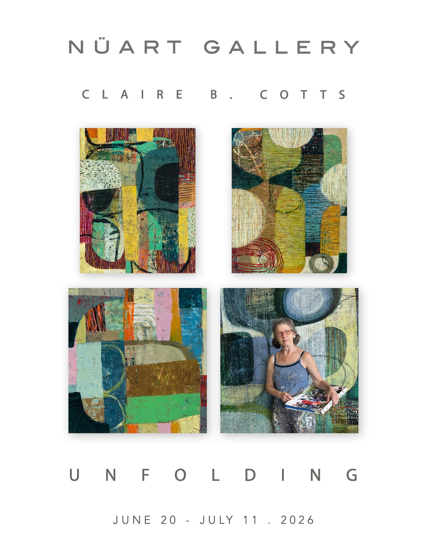 Unfolding, a solo exhibition of new paintings by Claire B. Cotts ...